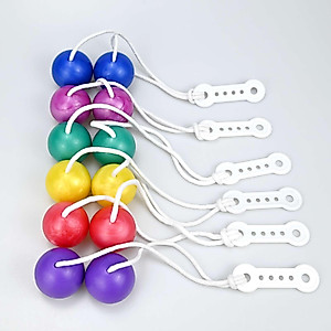 TPZAERK Clackers Ball Lato Lato Toy, 2 Swinging Balls on A String Rope, Click Clacks Noise Maker Party Favours, Fine Motor Skills Toys Hands on Abilities, Novelty Gifts for Boys and Girls (2 PCS)