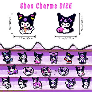Fvrkiafa 20 PCS Shoe Charms for Girls Kids Women Teens, Girly Cute Kawaii Shoe Pins Accessories Decorations, Party Favors Birthday Gifts Cute Stuff