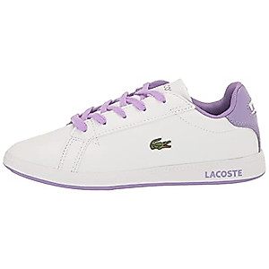 Lacoste Infant's Graduate Sneaker, White/Purple, 44SUI0005-Z54, 5.5