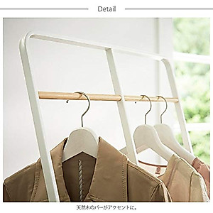 YAMAZAKI Home 2-Level Coat Rack, Steel, White