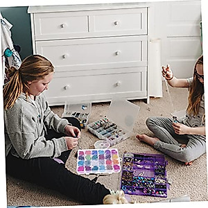 EXCEART 1 Set Hand Beaded Gemstone Loose Beads Charm Spacer Beads Bracelet Bead Kit DIY Bracelet Beads Crystal Beads Necklace Spacer Beads Pastel Beads Bead Necklace Glass Crystal Line