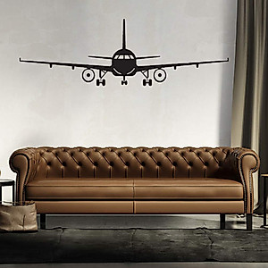 MAKLYER Airplane Wall Stickers DIY Airplane Wall Stickers Boys Art Decorative Wallpaper Biplane Silhouette Stickers Suitable for Families Children's Rooms Gifts for Boys