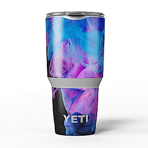 Design Skinz Glowing Pink and Blue CloudSwirl - Skin Decal Vinyl Wrap Kit Compatible with The Yeti Rambler Cooler Tumbler Cups
