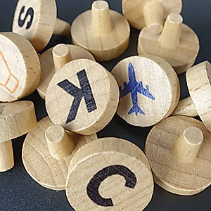 Pegboard Letters and Emojis for 1/4" Hole Pegboard Craft Pegboard Accessories Material: French Beech