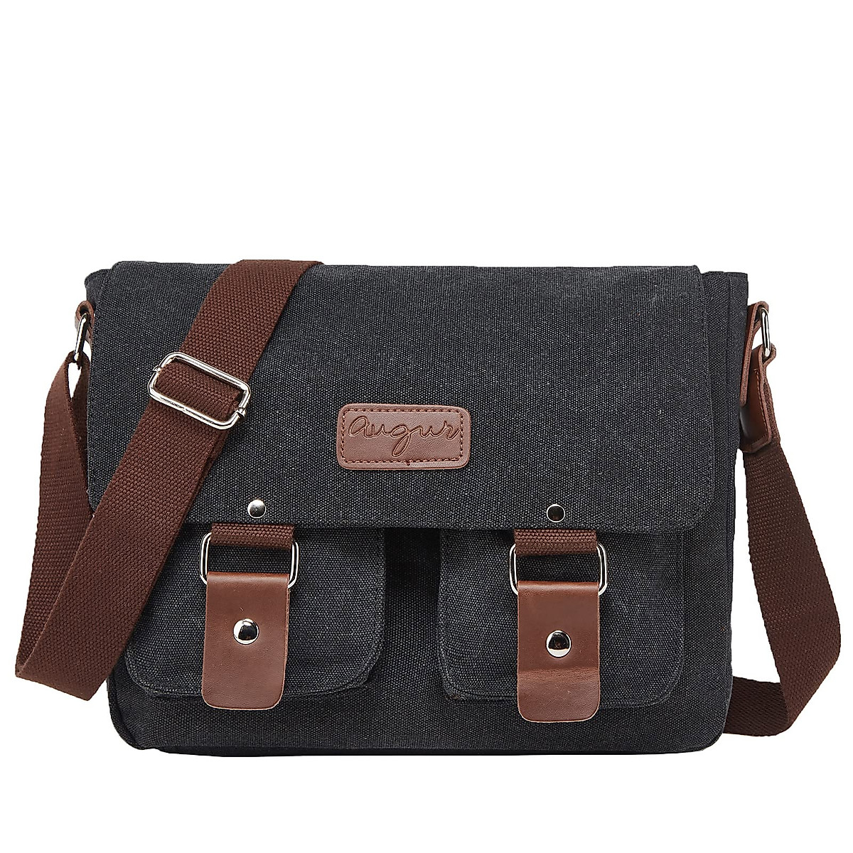 Rexmore Messenger Bag for Men, Canvas Satchel Shoulder Bag Vintage Crossbody 13.3Inch Laptop Bag