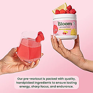 Bloom Nutrition Pre Workout Powder, Amino Energy with Beta Alanine, Ginseng & L Tyrosine, Natural Caffeine Powder from Green Tea Extract, Sugar Free and Keto Friendly Drink Mix (Fruit Punch)
