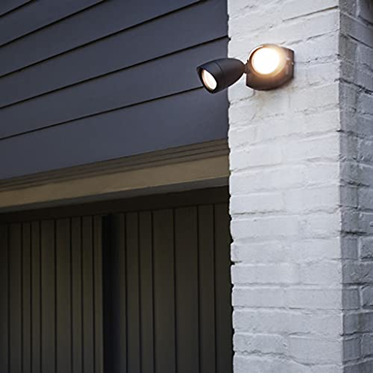 Wall Light IP54 Waterproof Outdoor Wall Sconce,Black Aluminum Rotatable Double-head Wall Lamp,Modern Wall Light for Courtyard Garage Garden Wall Lamp Home (Color : Black)