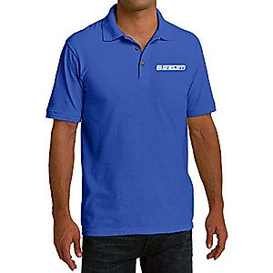 Ford Mustang Shelby Crest Pocket Print Pique Polo, Royal 3XL
