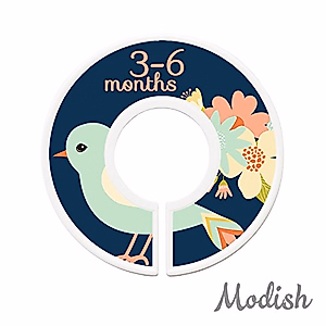 Modish Labels Baby Clothes Size Dividers, Baby Closet Organizers, Size Dividers, Baby Closet Organizers, Closet Dividers, Clothes Organizer, Girl, Boho, Tribal, Feathers, Flowers, Birds (Baby)