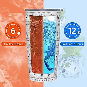 20oz Tumbler Gorgeous Deer Snowflake Double Wall Vacuum Insulated Coffee Mug with Lid and Metal Straw Brush Reusable Stainless Steel Water Bottle Travel Cup Gifts for Car Ice Drinks Hot Beverage