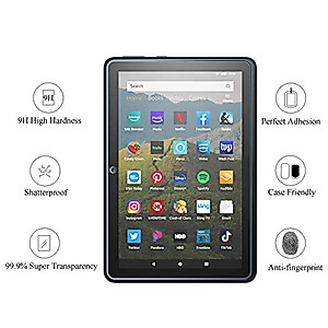 Ailun Screen Protector for Amazon Kindle Fire HD 8/Fire HD 8 Plus/Fire HD 8 Kids/Fire HD 8 Kids Pro [8 inch] 2022&2020 Released 0.33 MM Premium Tempered Glass, Ultra Clear,Anti-Scratches,Case Friendly