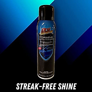 Dry Shine Foaming Glass Cleaner [2 Pack] + 2 Dual Pile Microfiber Towels / Safe on Tint, Streak-Free, Ammonia-Free / Car Window Cleaner / Glass Shower Door Cleaner / Glass Cleaner Spray