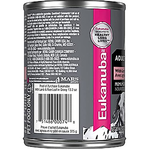 Eukanuba Adult With Lamb & Rice Canned Wet Dog Food, (12) 13.2 oz Cans