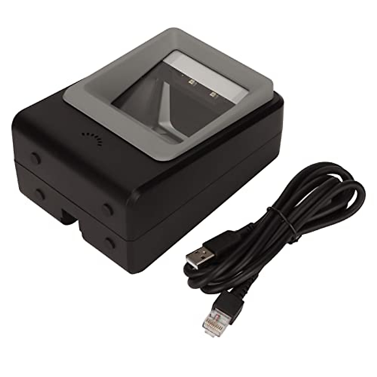 MJ 8200 QR Code Scanner, Omnidirectional Desktop Automatic 1d Barcode Reader with Large Scanning Window, for Pdf417 on Id Cards, Driver's Licenses, Passports, for Supermarkets Libraries Retail Stores