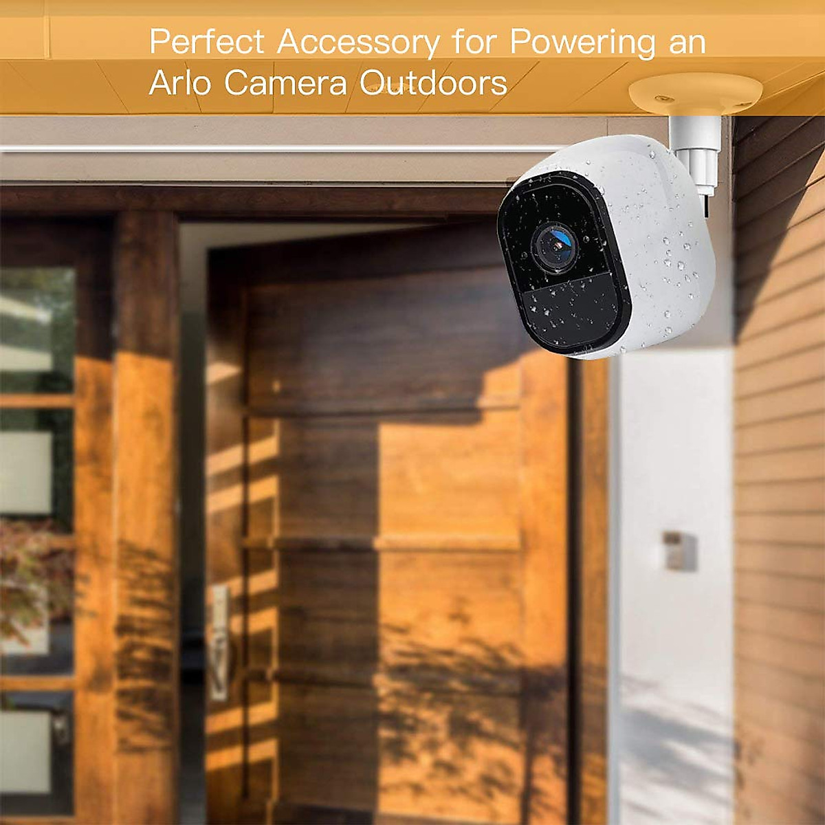 Taken 6ft Power Extension Cord Cable, 3.0 Power Plug Adapter, Quick Charging Cable Compatible with Arlo Pro & Pro 2, Arlo Go, Other Smart Security Home Camera, 1 Set, White