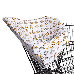 J.L. Childress 4-in-1 Car Seat Cover for Babies - Multi-Use, Stretchy Car Seat Canopy and Privacy Cover - Breastfeeding Nursing Cover - Gender Neutral Baby Shower Gift - Spice Rainbow