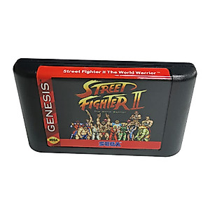 Street Fighter II The World Warrior Video Game Card for Sega Megadrive Genesis Game Cartridge