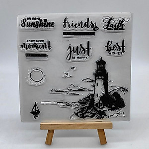 NZJ Friends You are My Sunshine Clear Stamp Background Transparent Silicone Stamp Rubber Stamp for Scrapbook Journal Card Making