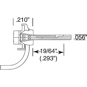 HO Whisker Shelf Coupler, 19/64" Center (2pr)