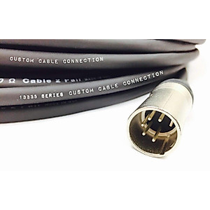 125 Foot 5-Pin XLR 24 AWG (Gauge) DMX512 Data Cable Male to Female for stage lighting, LED Uplights, DJ Lights and DMX512 Controller- made by Custom Cable Connection