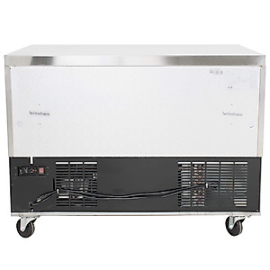 Commercial Grade Under Counter Freezer | Stainless Steel | 2 Doors | Heavy Duty Casters | Digital Temperature Controller | Automatic Defrost | 47.25” x 29.5” x 34” | R-290 Natural Refrigerant