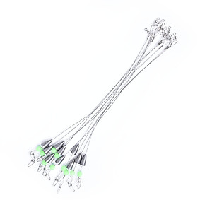 ZASIE Carolina Rigs for Fishing- Steel Fishing Leaders with Weights, Pre Rigged Carolina Rigs with Fishing Weight 1/6 oz, 10 Pcs