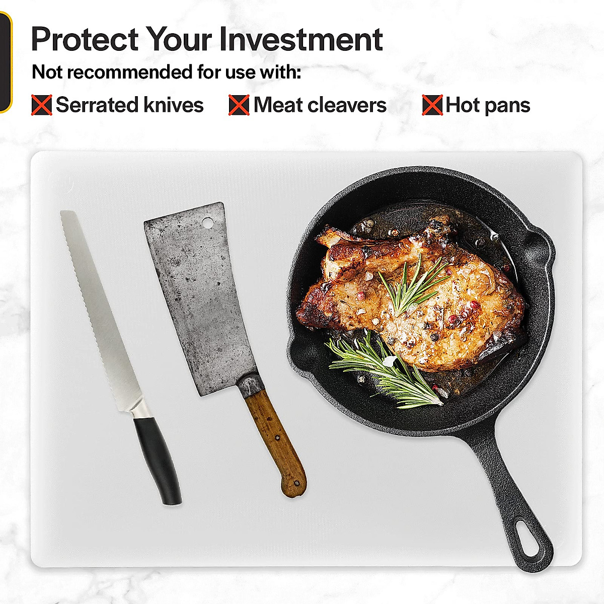 Thirteen Chefs Cutting Boards for Kitchen - 30 x 18 x .5" Black Color Coded Plastic Cutting Board with Non Slip Surface - Dishwasher Safe Chopping Board