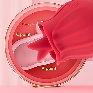 The Rose Toy for Women - Rose Vibrator, Rose Lick Sucking Toy, Toy for Women, Rose Vibrant Licker Red285