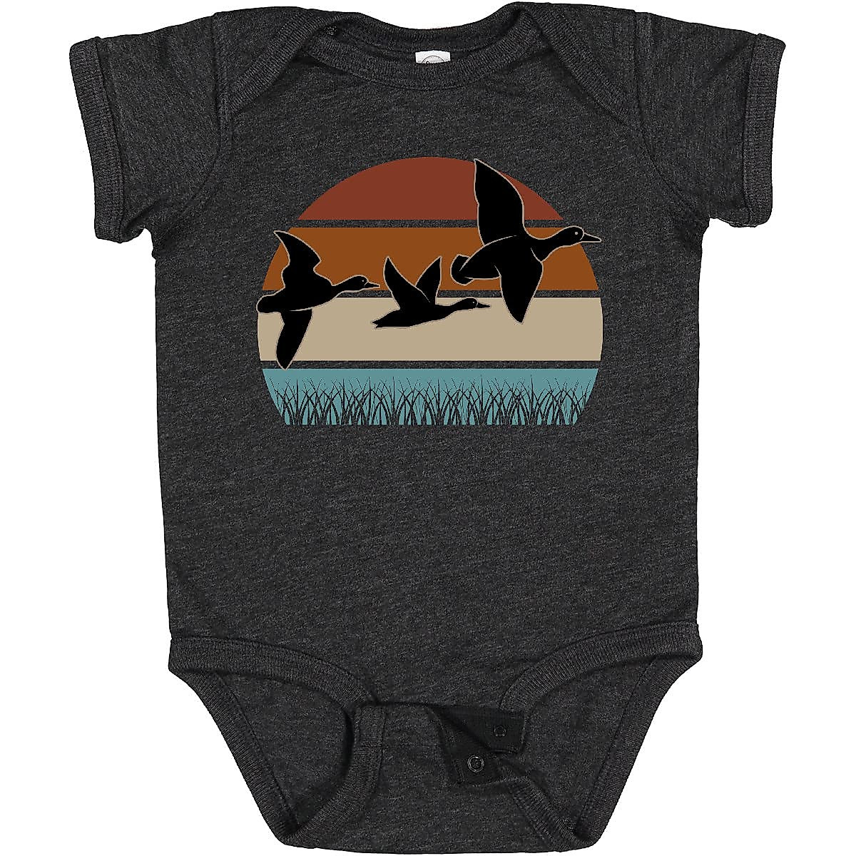 inktastic Duck Hunting Retro Sunset Hunter Baby Bodysuit 24 Months Vintage Smoke 37d0e