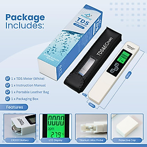 All-New 2025 TDS Meter Digital Water Tester – 4-in-1 Accurate & Reliable TDS, EC & Temperature Meter (°C, °F) 0-9990 ppm, Ideal for Drinking Water, Aquariums, Hydroponics, RO/DI Systems & More