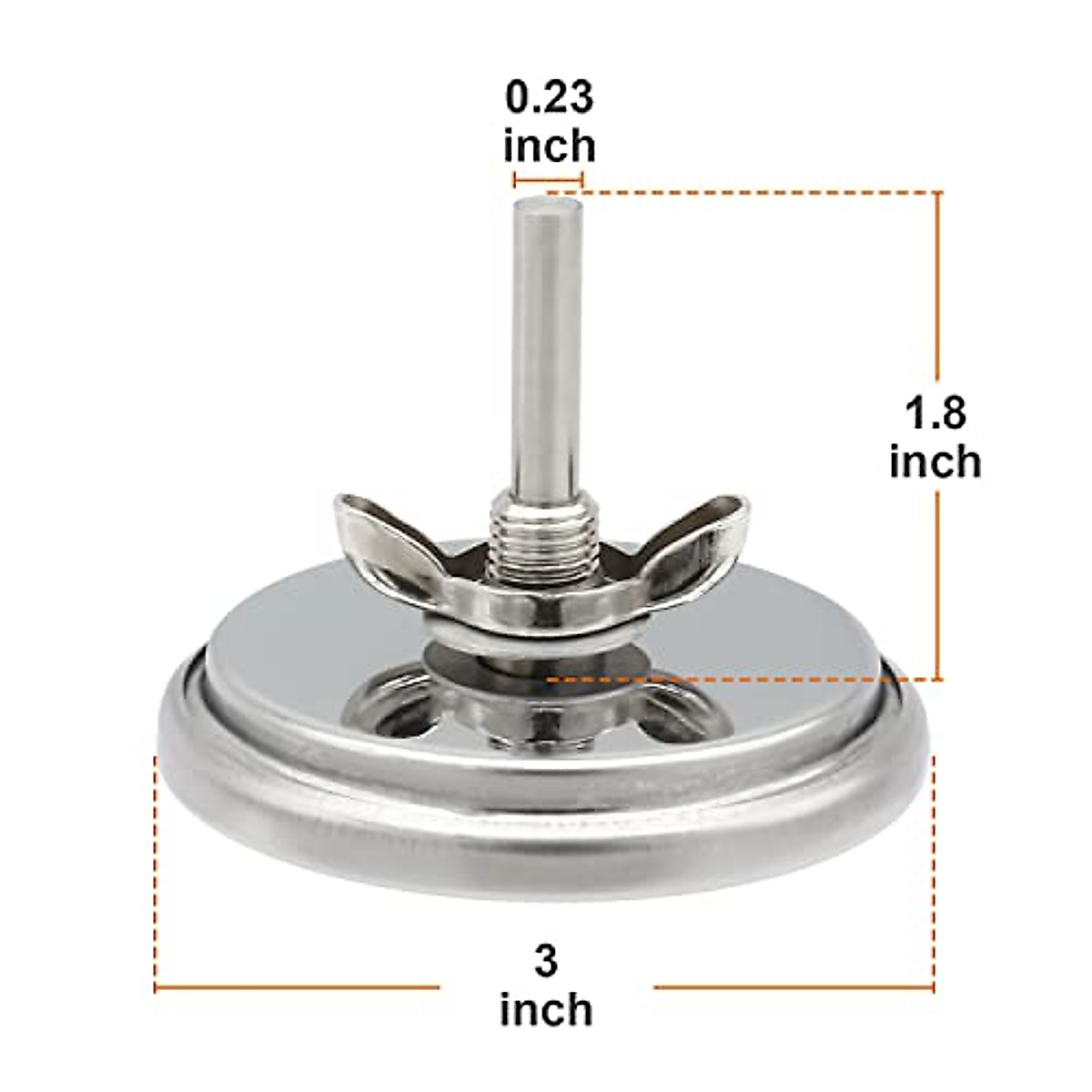 Grill Temperature Gauge for Char-Broil Grills, 3 Inch Diameter, Accurate BBQ Grill Smoker Thermometer Gauge Replacement