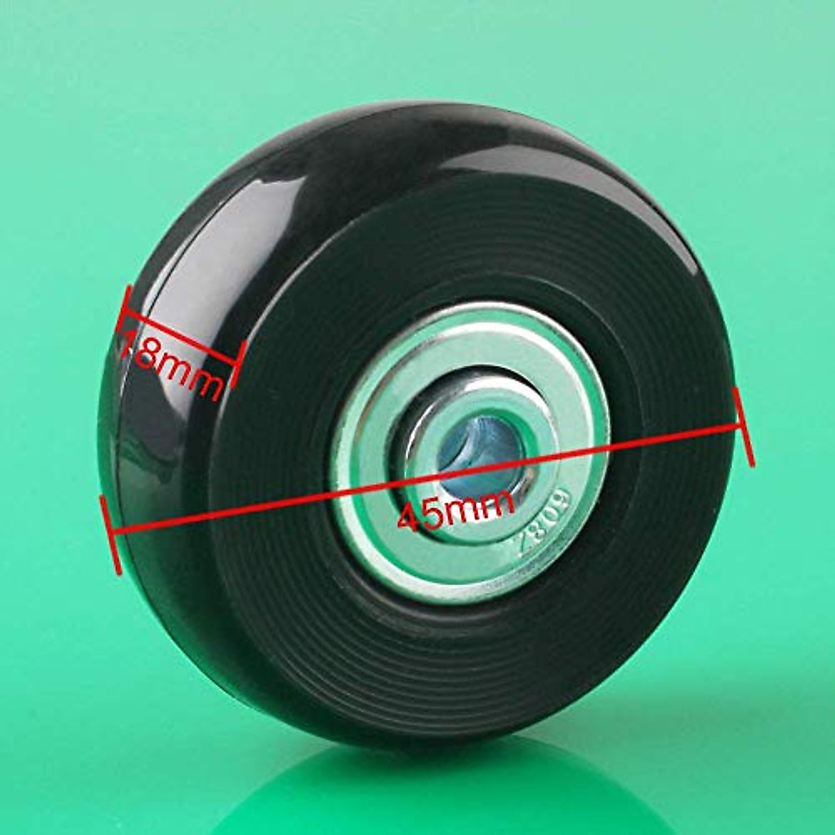 F-ber Suitcase Luggage Wheels Replacement Kit OD60mm Wheels ABEC 608zz Skate Inline Outdoor Skate Replacement Wheels Multiple Sizes, Set of (2) Wheels (OD:60 W:18 ID:6 Axles: 30 & 35)