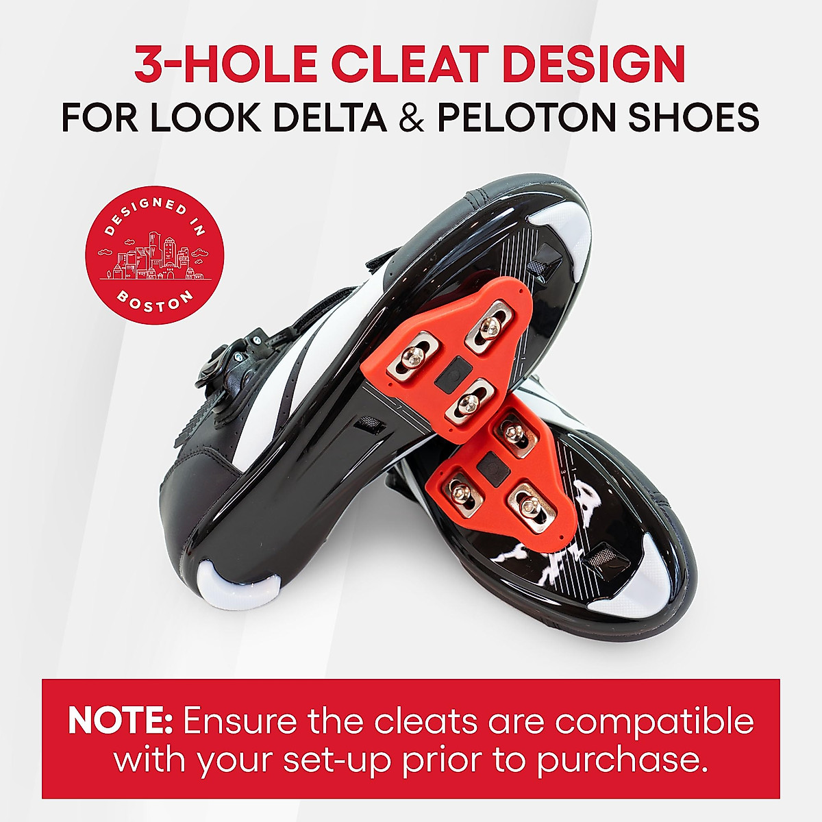 Replacement Bike Cleats Compatible with Look Delta and Peloton Bike, Cleats for Cycling Shoes, Adjustable 9 Degree Float, Allen Key Bolts, Indoor and Road Cycling, Replacement Peloton Shoe Cleats