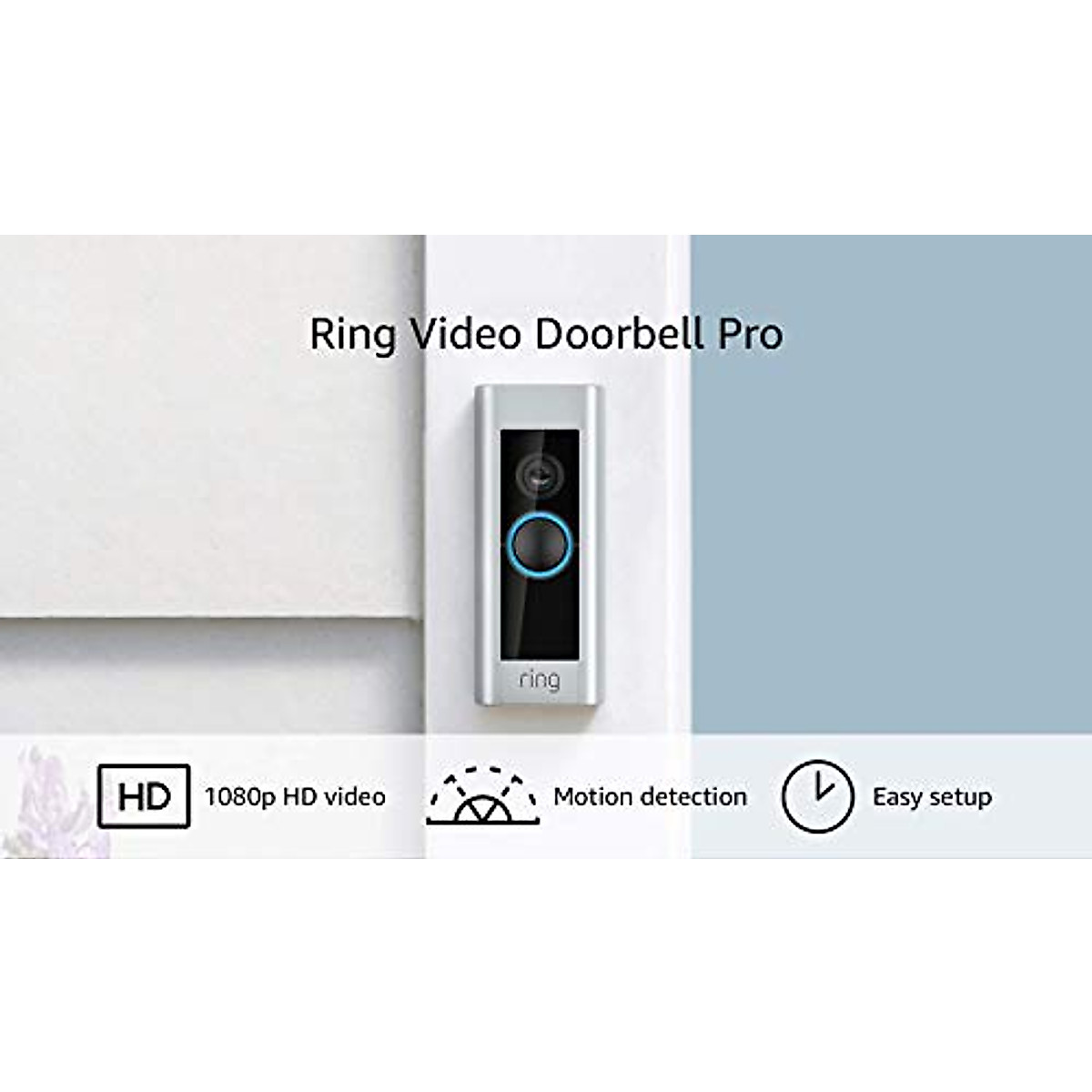 Certified Refurbished Ring Video Doorbell Pro, with HD Video, Motion Activated Alerts, Easy Installation (existing doorbell wiring required)