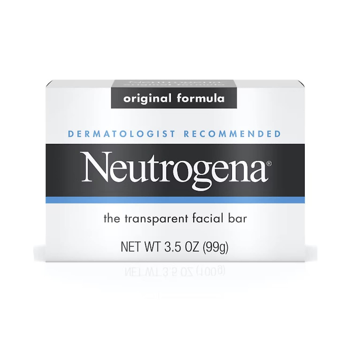 Neutrogena Original Gentle Facial Cleansing Bar with Glycerin, Pure & Transparent Face Wash Bar Soap, Free of Harsh Detergents, Dyes & Hardeners, 3.5 oz (Pack of 6)