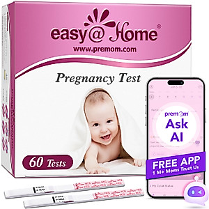 Easy@Home 60 Pregnancy Tests, FSA Eligible, 60 Hcg Test Strips Early Detection - Bulk Pregnancy Strips