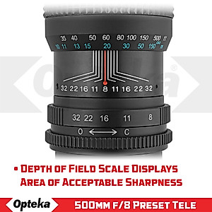 Opteka 500mm/1000mm f/8 Manual Telephoto Lens compatible with Canon EF-Mount EOS 90D, 80D, 77D, 70D, 60D, 60Da, 1Ds, Mark III II 7D, 6D, 5D, 5DS, Rebel T8i, T7i, T7s, T7, T6s, T6i, T6, T5, SL3, SL2