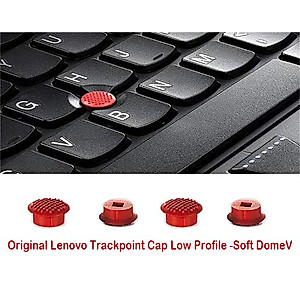 Profile Trackpoint Caps，6 pcs OBKJJ Super Low TrackPoint Red Cap for Lenovo ThinkPad T460s T460p x1 Carbon 4th P50 P70 S2 T470S(+1 Antistatic Tweezers)