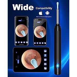 Ear Wax Removal Kit,Ear Cleaner with Camera,Ear Cleaning Kit 1269P HD Otoscope with Lights and 6 Ear Picks, Earwax Removal for Adults and Children