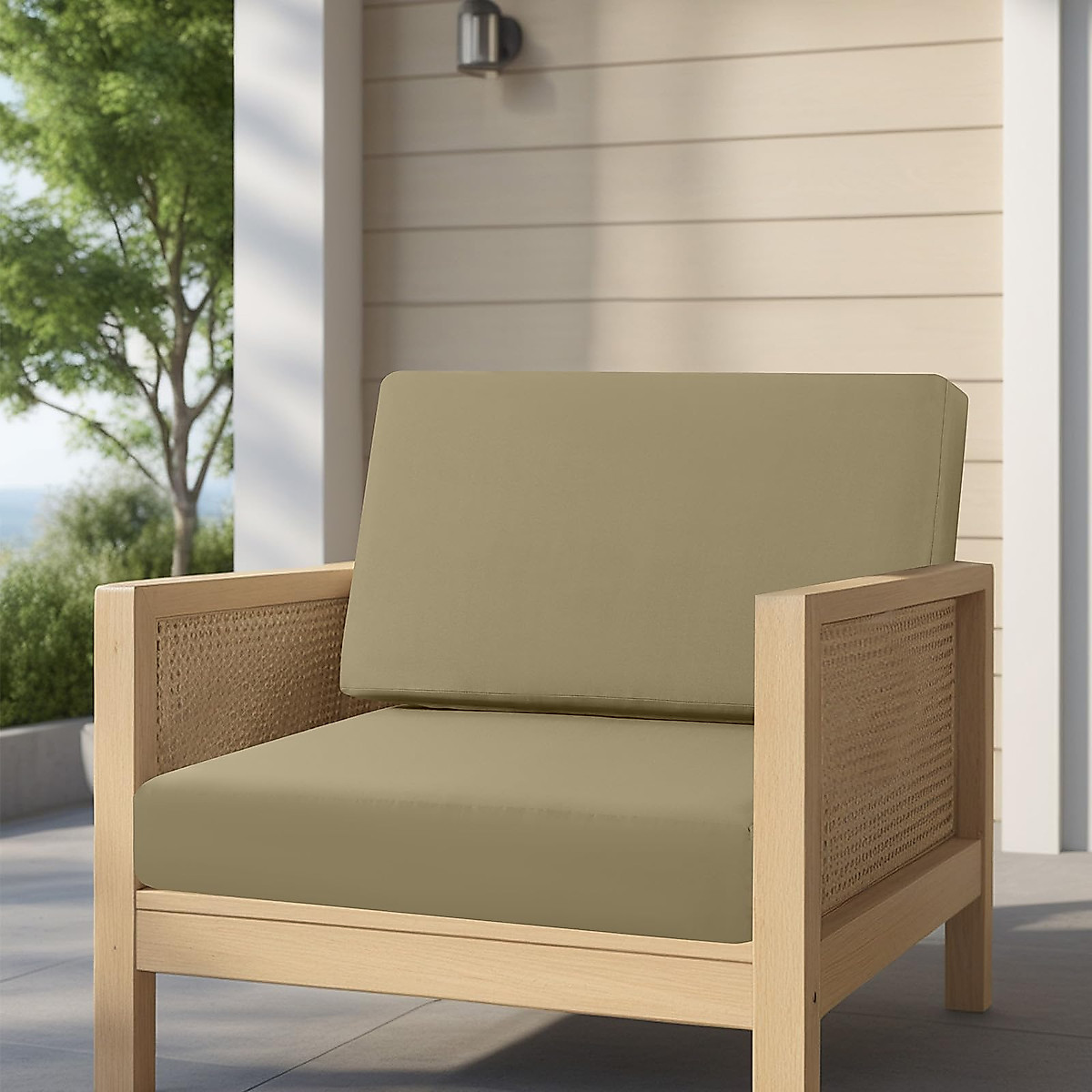 idee-home Outdoor Cushions for Patio Furniture, Outdoor Seat Cushions 28.5 x 28.5 Waterproof & Fade Resistant Couch Sofa Replacement Deep Couch Chair Cushion for Yard Garden Deck