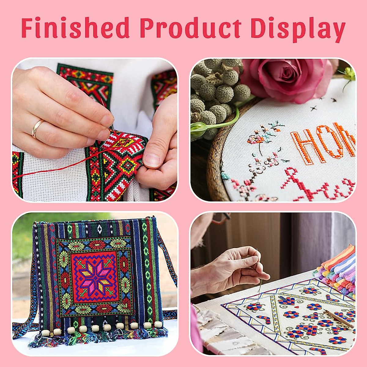 ZXIIXZ Crafts Floss, Cross Stitch Threads, Friendship Bracelets Floss, Cotton Thread Cross-Stitch Thread for Cross Stitching, Embroidery, DIY Bracelets, Friendship Bracelets Floss Craft Projects