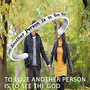 TGBJE TV Show Inspired Gift To Love Another Person Is To See The Face of God Bracelet Cuff Book Fans Gift Lover Gift (Les Mis Inspired cuff)