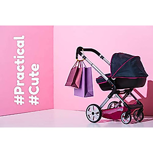 Toolik X-Large Baby Stroller Organizer Hook Clip for Hanging Diaper Bags (Gold)