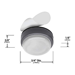 GorillaGlides CB193 3/4 Inch Chair Glides/Furniture Feet Floor Protectors (Set of 16 Sliders) Self-Adhesive or Screw-On, for Sliding on Carpet and Hard Surface Flooring, Round