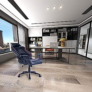 Massage Gaming Chair Big and Tall Gaming Chair - Metal Base High Back Racing Game Chair Computer Chair, Ergonomic Leather Executive Gaming Chair with Headrest and Lumbar Pillow