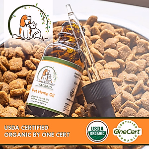 Valerio Pets Hemp Oil for Dogs and Cats - 1 Oz - Hemp Oil Drops with Omega Fatty Acids - Hip and Joint Support and Skin Health