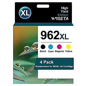 962XL Ink Cartridges Combo Pack Remanufactured Replacement for HP 962 XL 962XL Ink Cartridges Works with HP OfficeJet Pro 9015e 9010 9025e 9015 9020 9025 9018 9012 (4 Pack-BMCY)