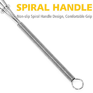 Anaeat Mini Wire Whisks, Set of 2 Portable Stainless Steel Kitchen Tiny Whisk & Egg Beater with Thick Wire - Sturdy Small Mixing Balloon for Cooking, Blending, Whiping, Beating and Stirring (5" + 7")