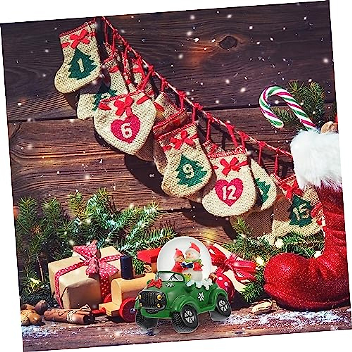 Garneck 1 PC Christmas Crystal Ball tablescape Decor adornos para mesa de Statue Decor Santa Snow Globe Christmas Decorations Snow Globes Christmas Water Globe Lanterns Water