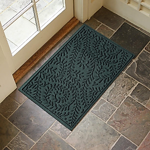 Bungalow Flooring Waterhog Door Mat, 2' x 3' Made in USA, Durable and Decorative Floor Covering, Skid Resistant, Indoor/Outdoor, Water-Trapping, Boxwood Collection, Evergreen